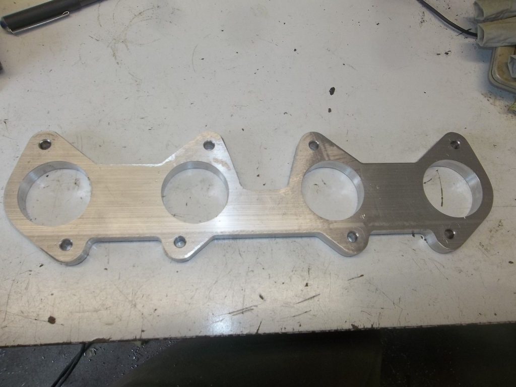 Dual Weber DCOE / Dellorto DHLA mounting flange – 1/2″ aluminum