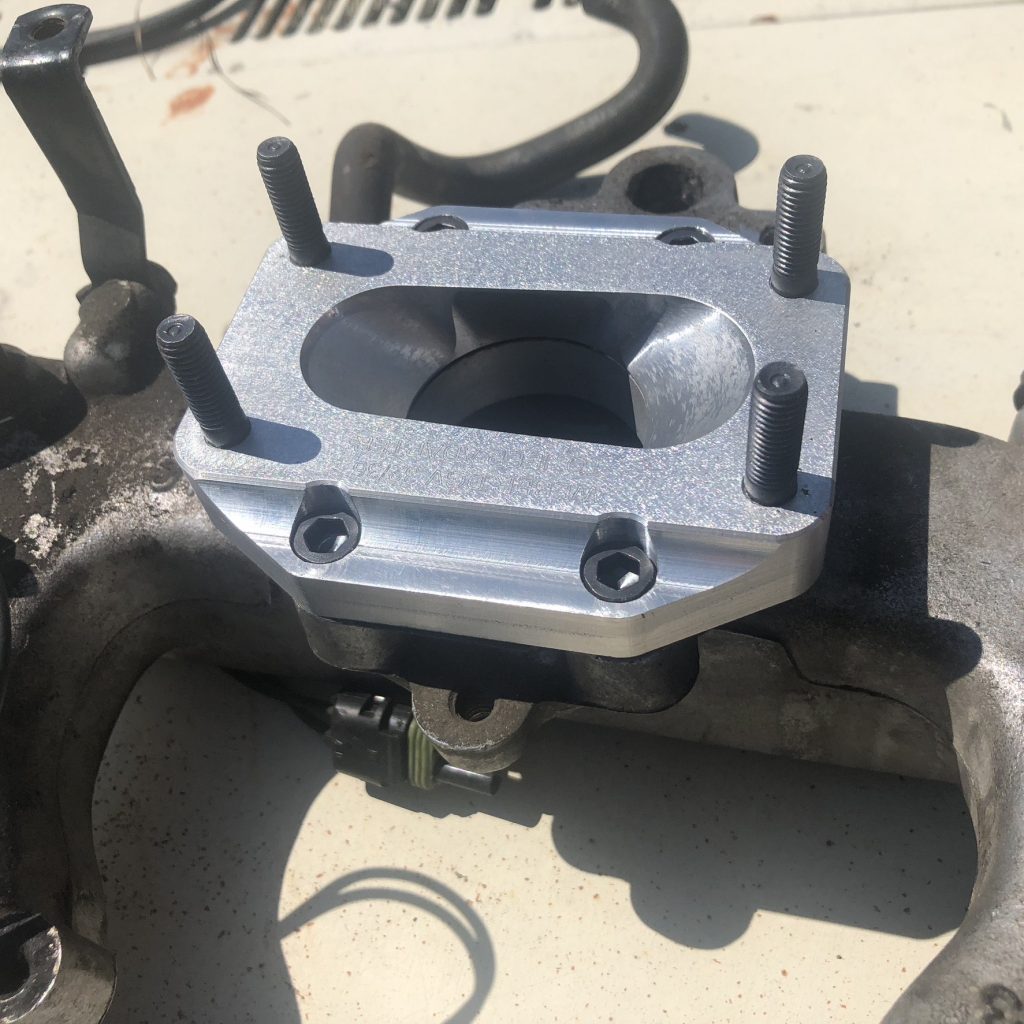 Weber DGV carb to Jeep Wrangler 2.5L manifold adapter